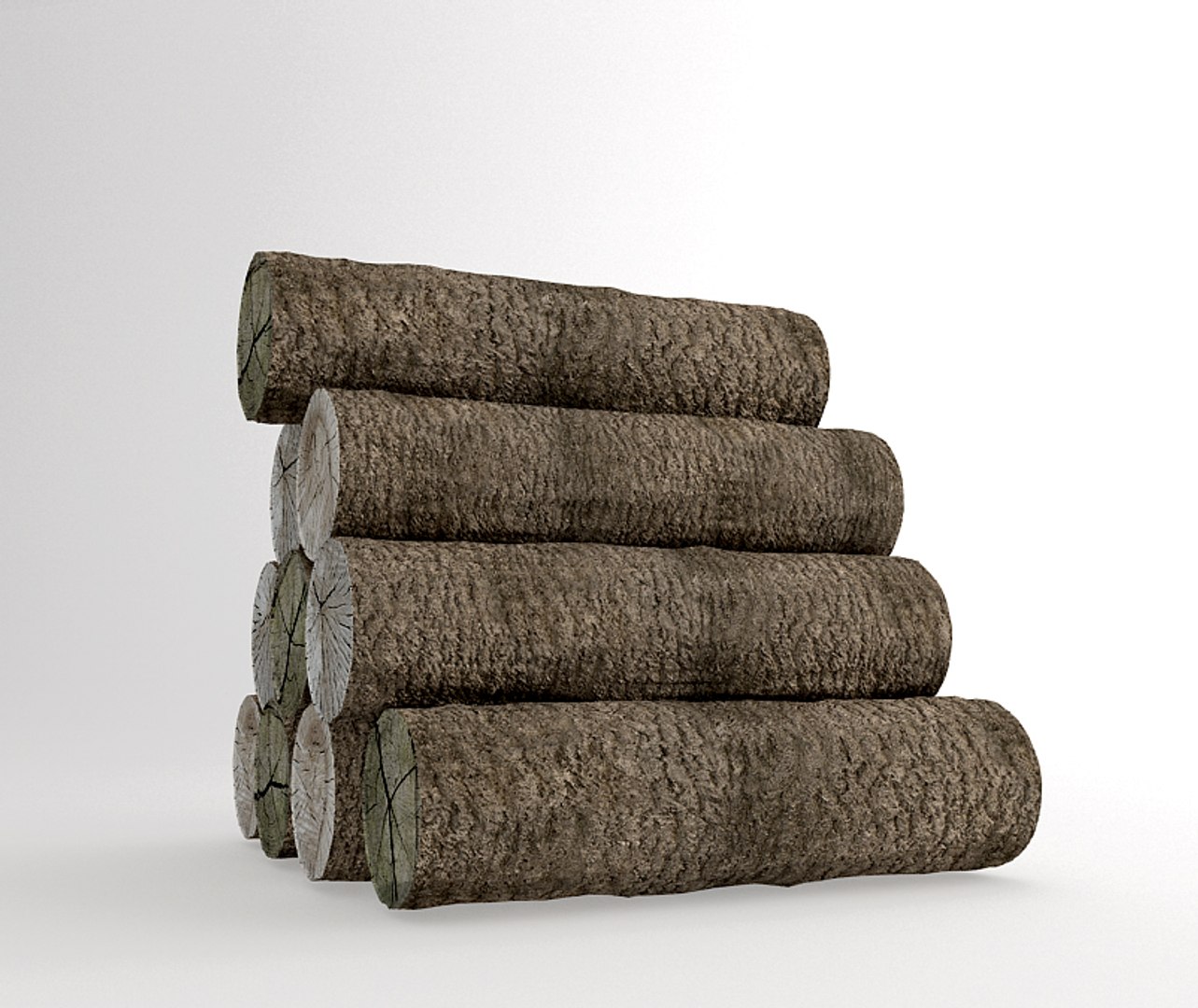 3d firewood set modeled