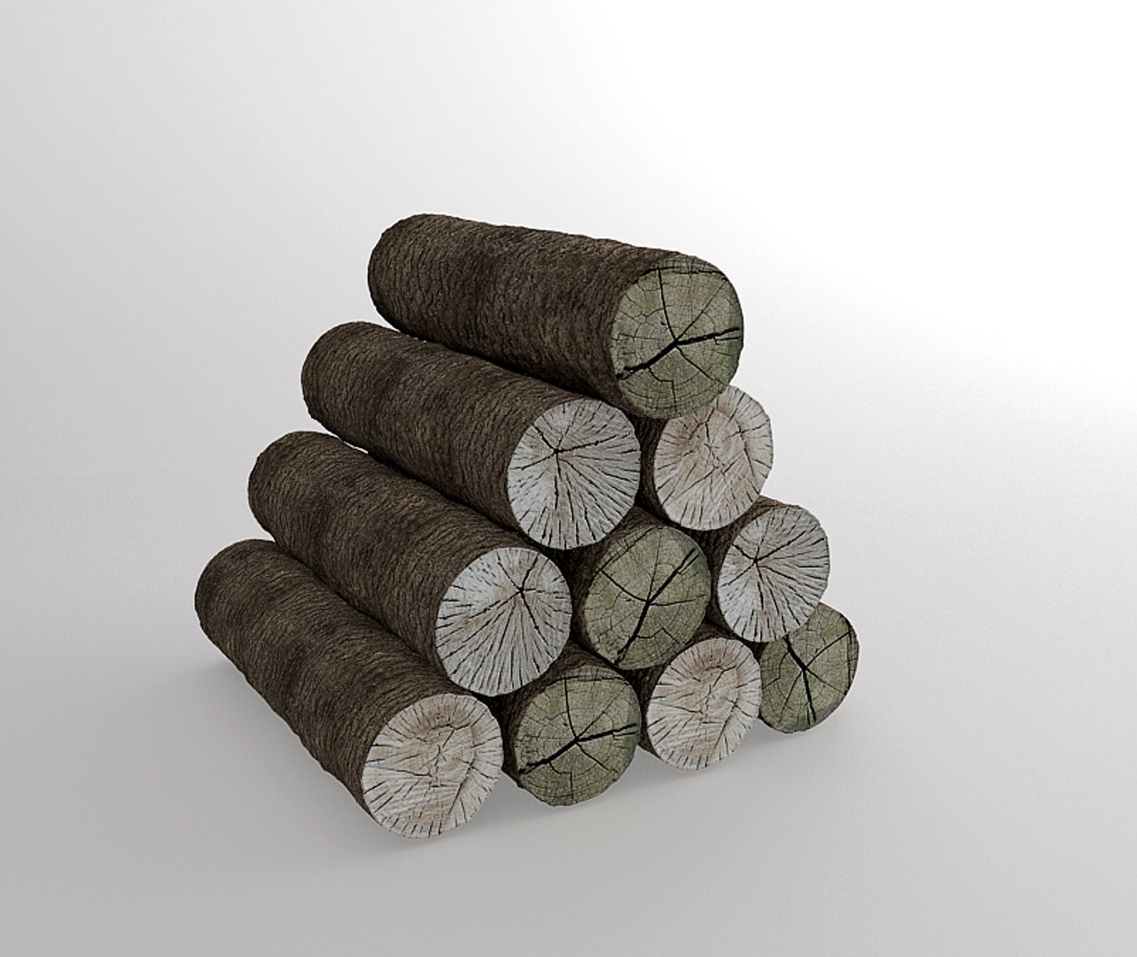3d firewood set modeled