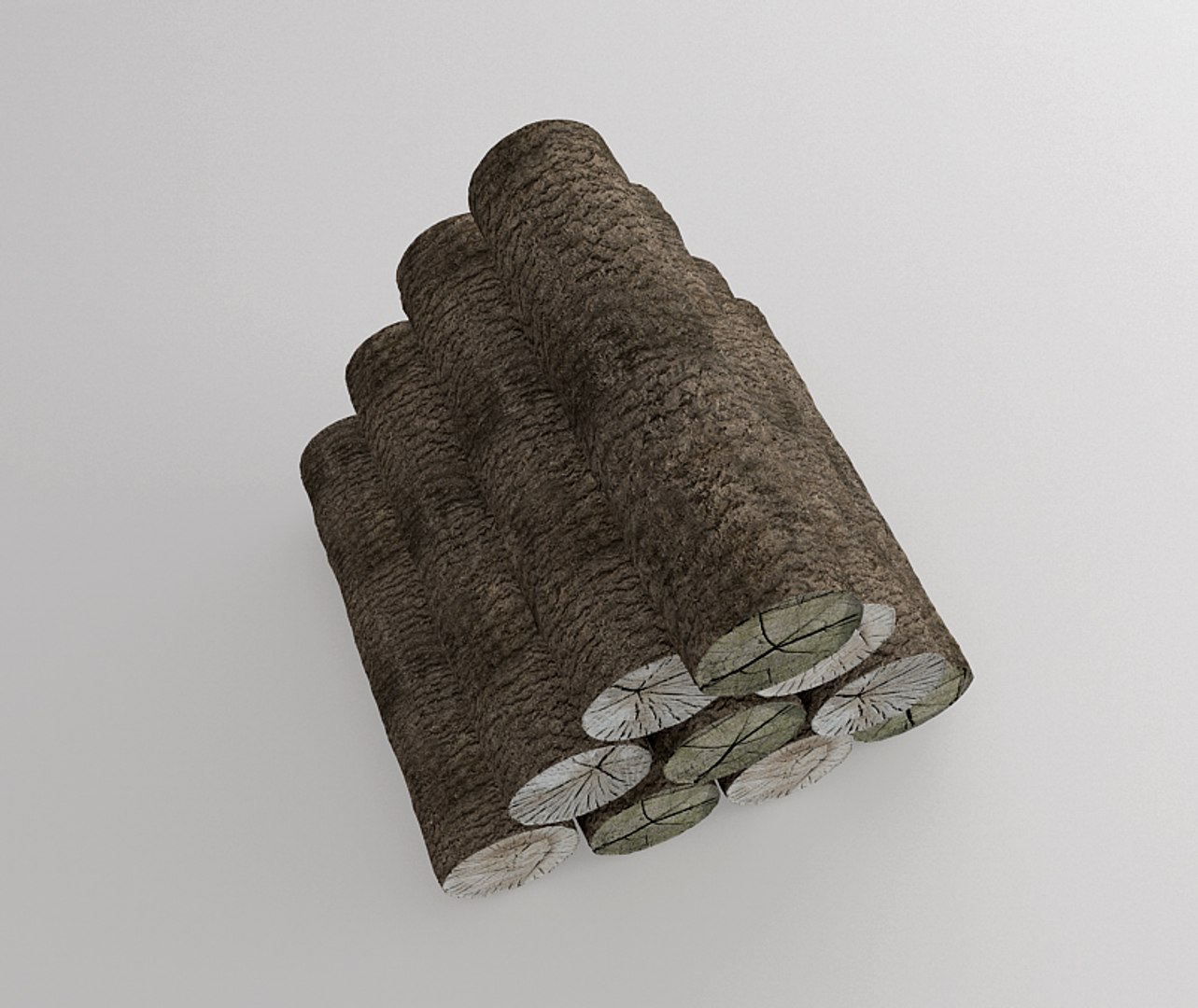 3d firewood set modeled