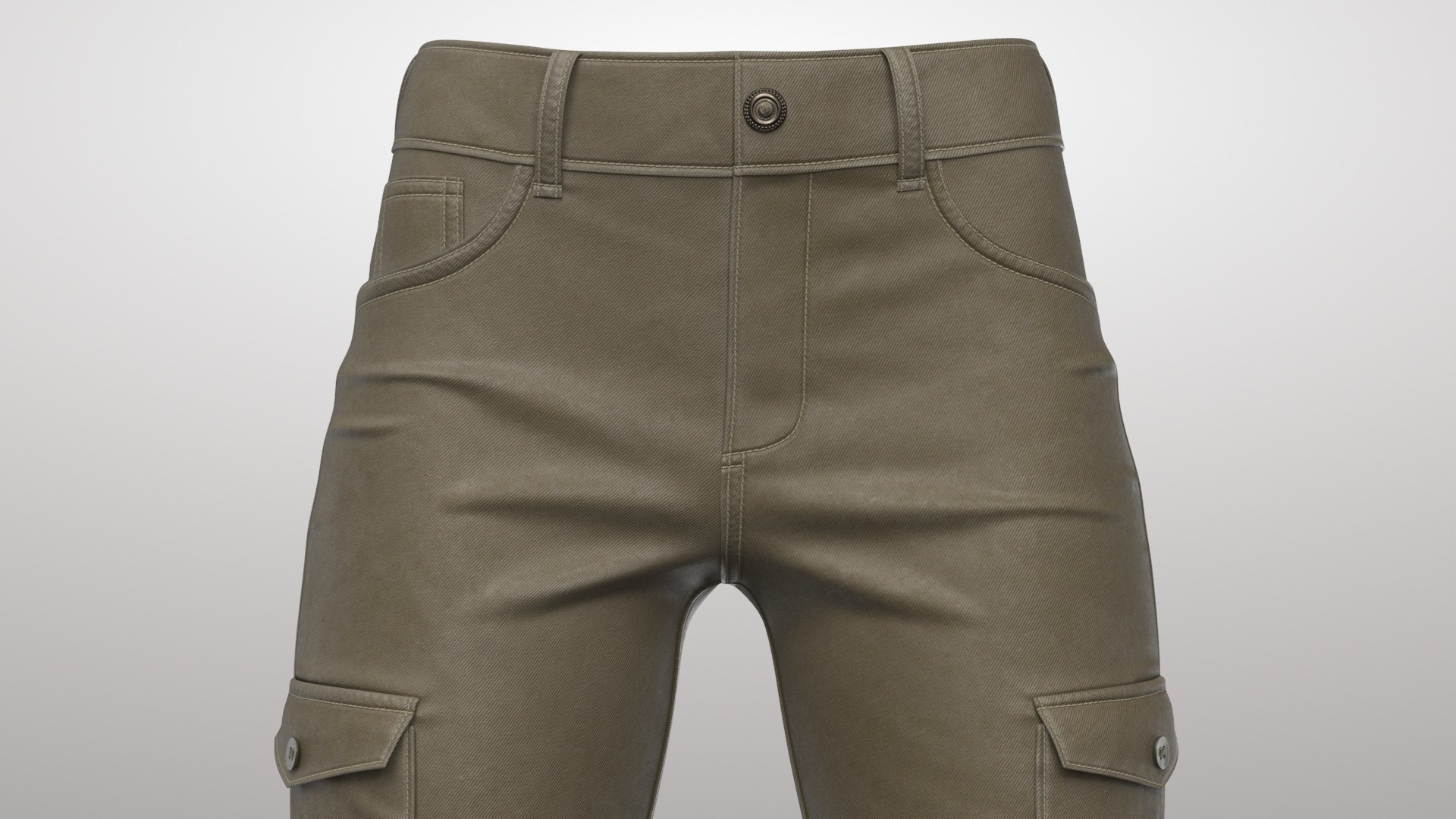 3D Model Pants With Pockets Female PBR - TurboSquid 1857785