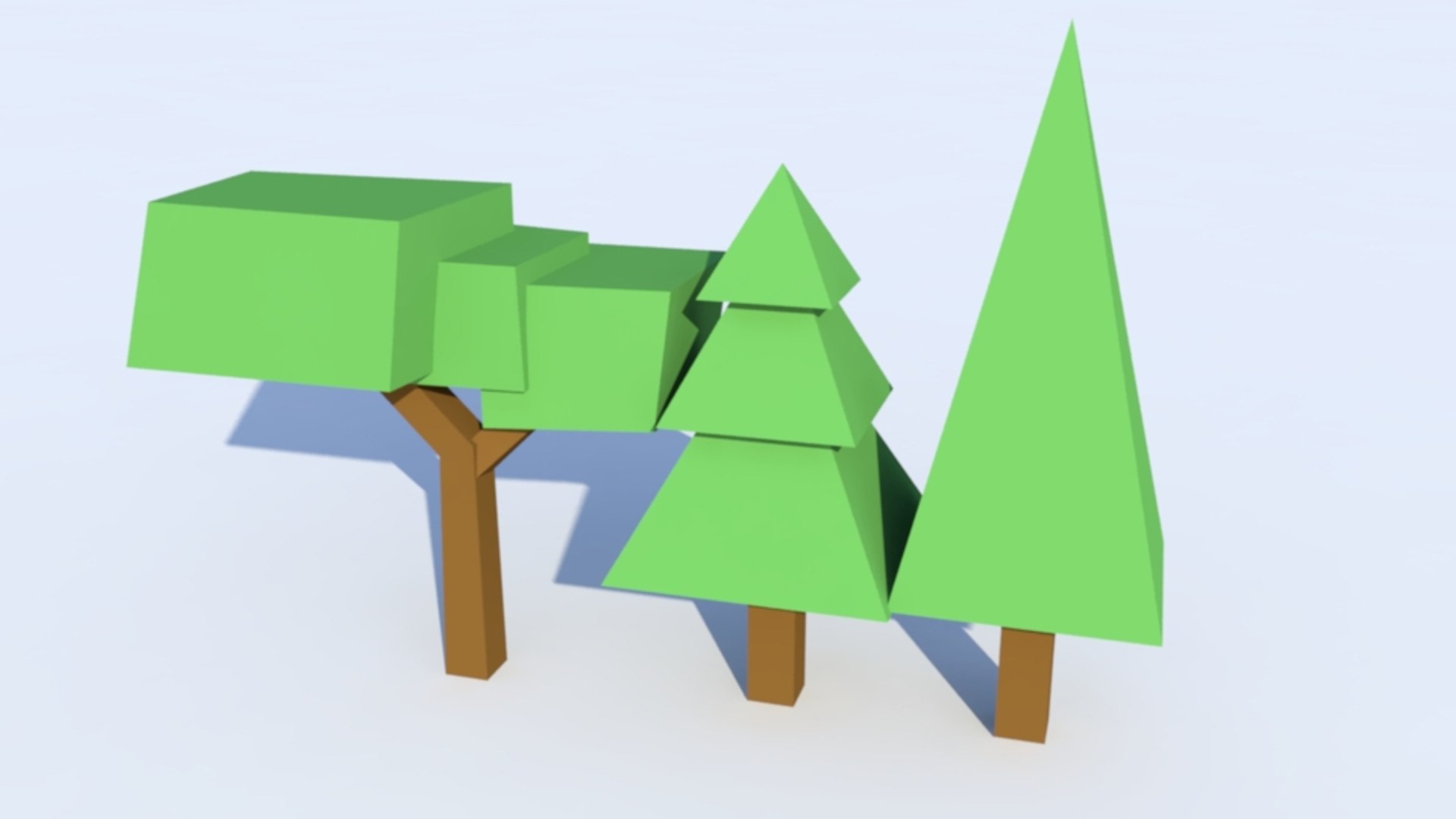 Ready Environment Trees Shrubs 3d Model