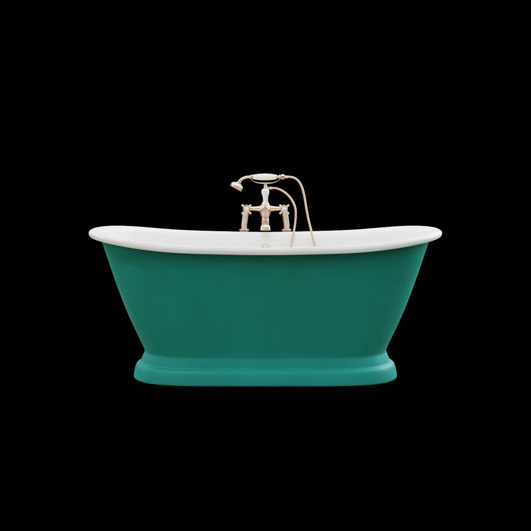 3D Traditional Cast Iron Roll Top Bath And Taps Model - TurboSquid 2127962