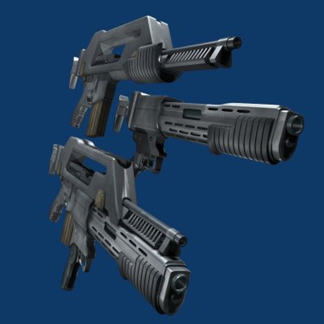 M26 Rifle Shotgun 3d Model