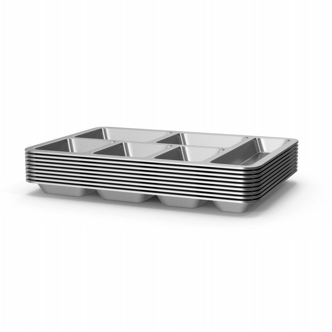 Steel Food Tray 3D - TurboSquid 2344125