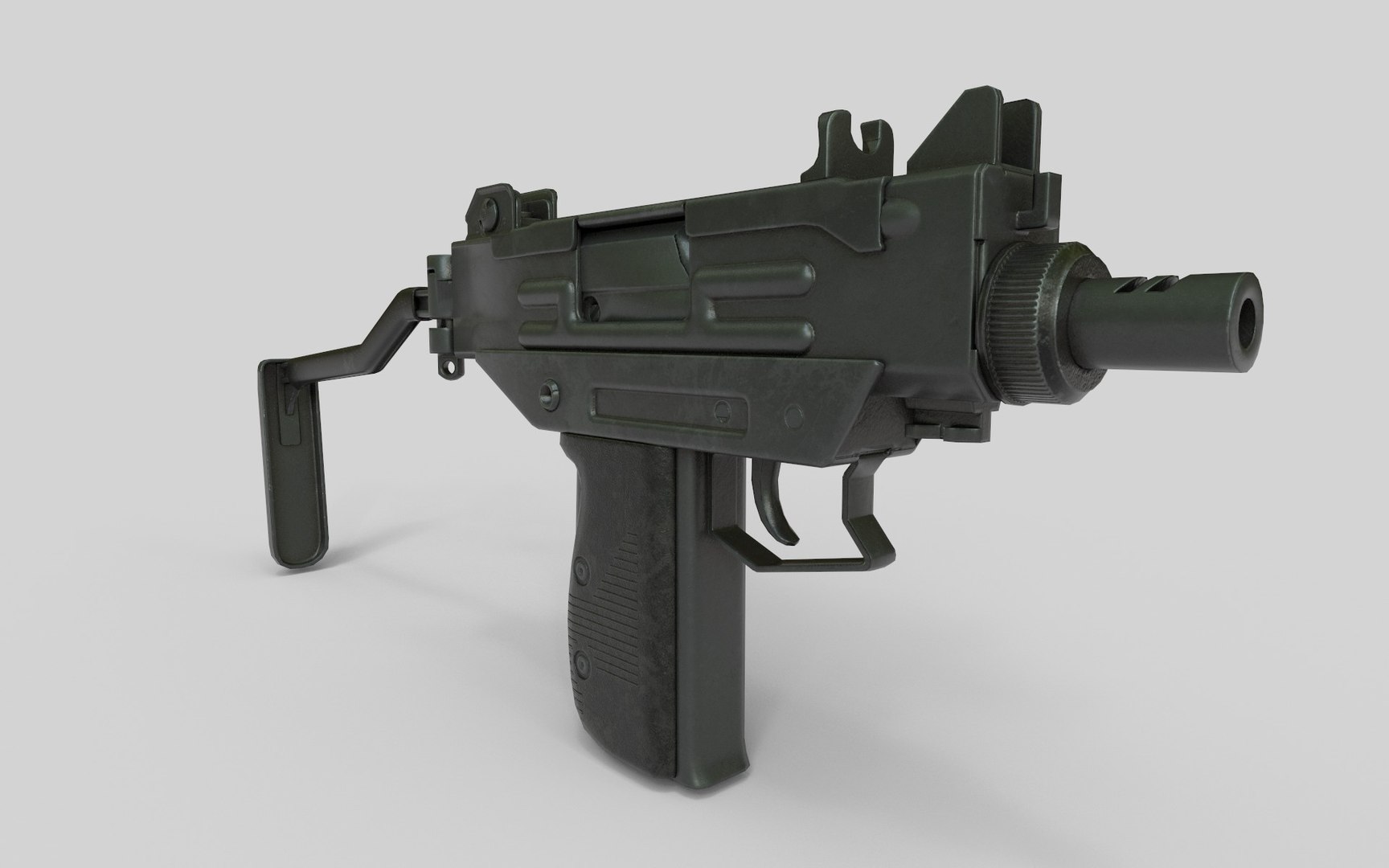 3D Mini Uzi Low Poly Model - TurboSquid 2106314
