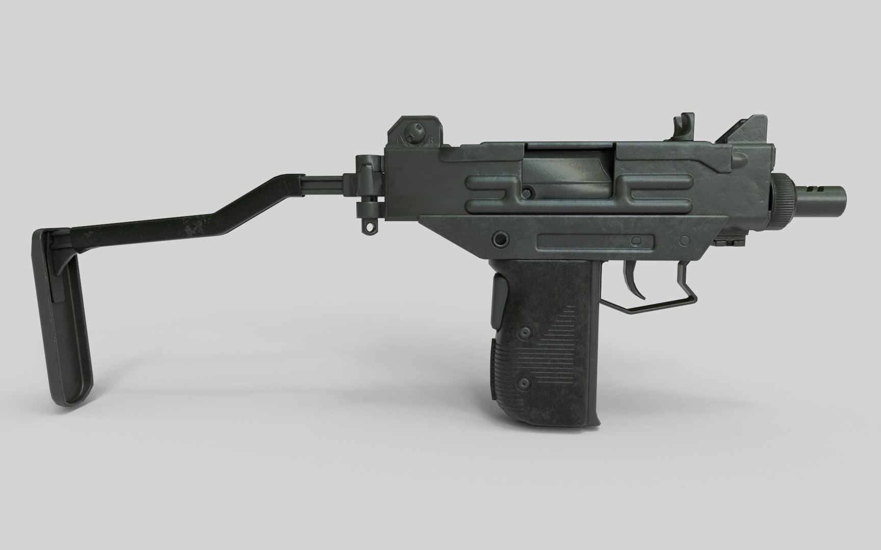 3D Mini Uzi Low Poly Model - TurboSquid 2106314