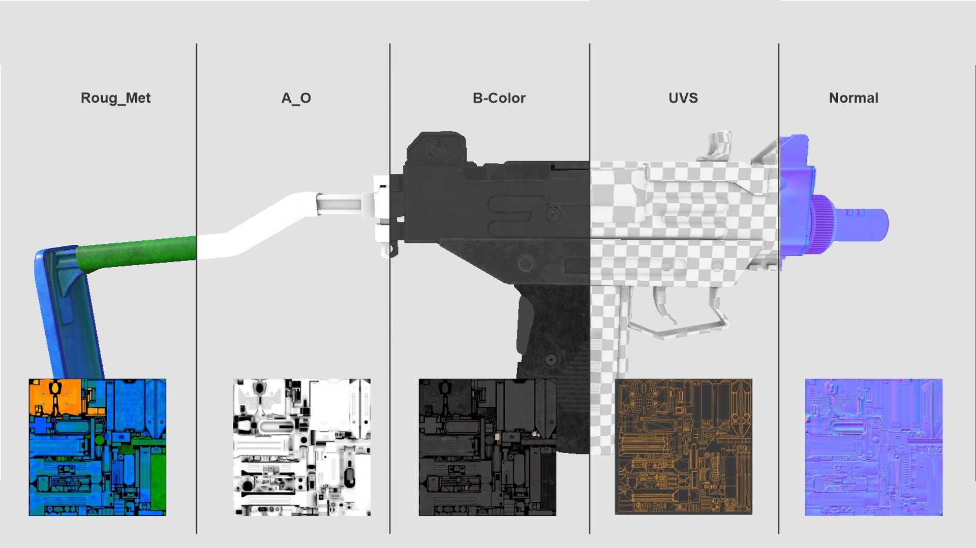 3D Mini Uzi Low Poly Model - TurboSquid 2106314