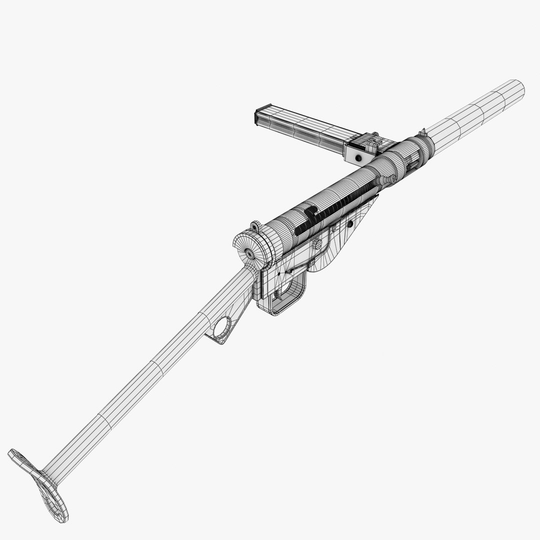 3d Sten Gun British