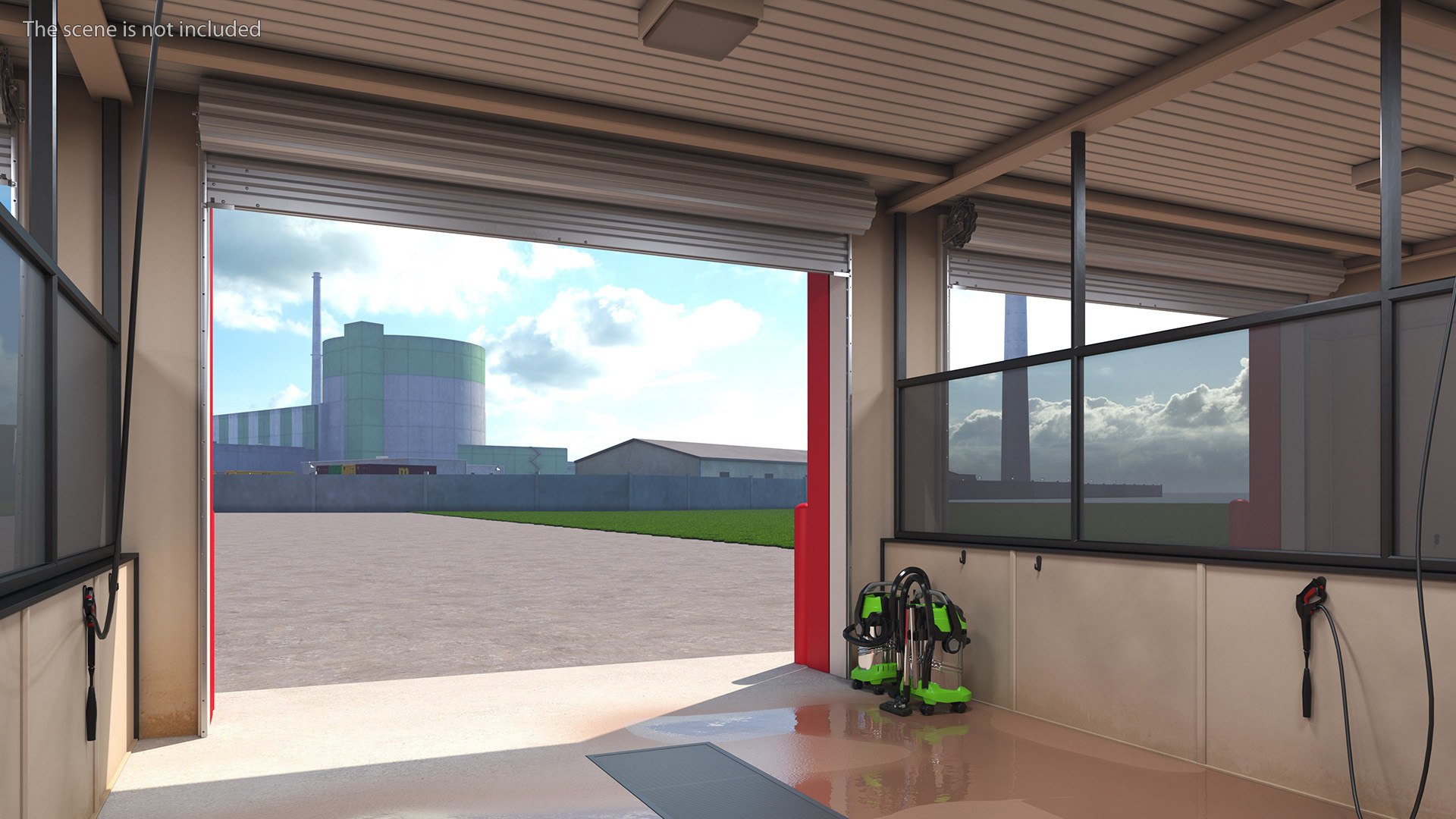 Car Wash Red Building 3D Model - TurboSquid 2046434