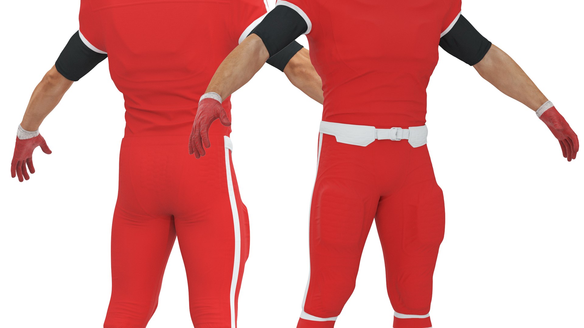 3D Red Uniform Football Player Rigged For Cinema 4D - TurboSquid 2108582