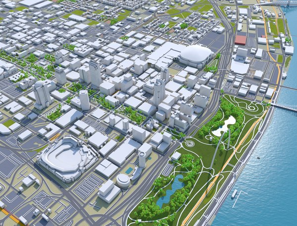 City area building 3D model - TurboSquid 1552458