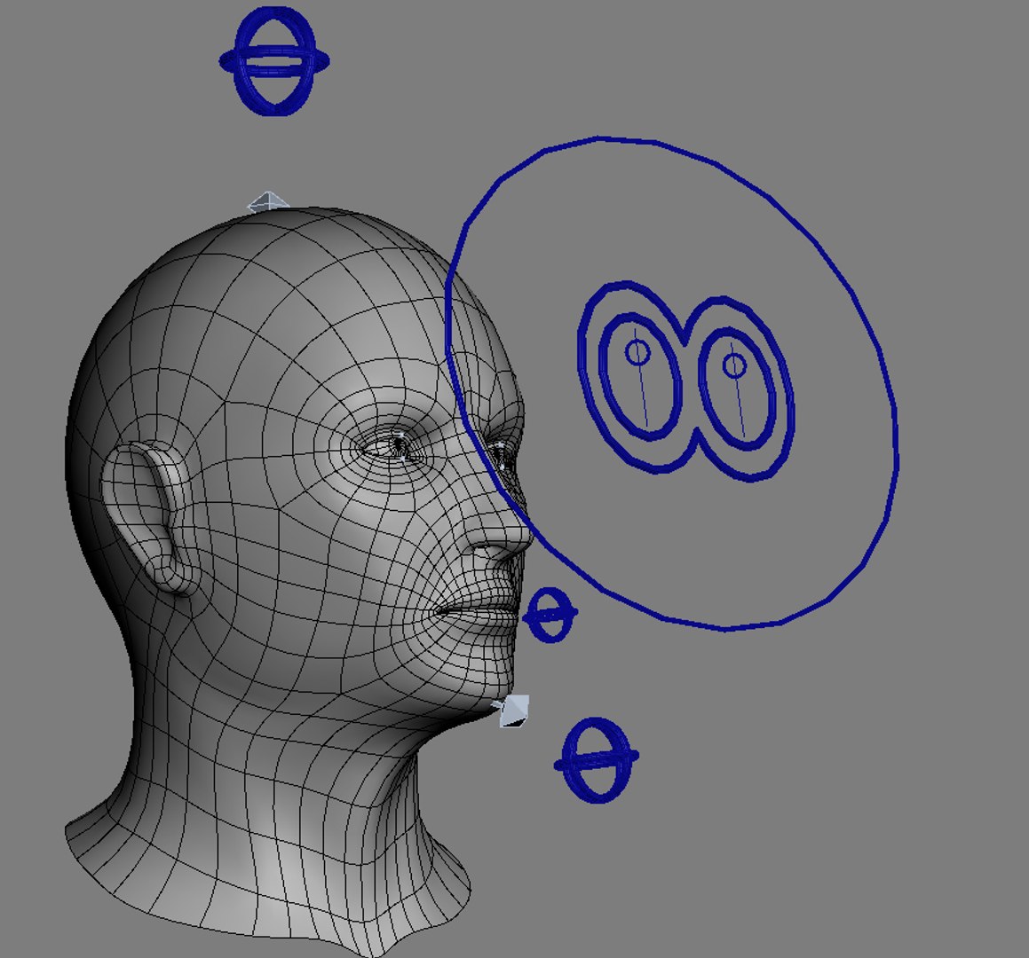 Character Head Rigged 3d Model