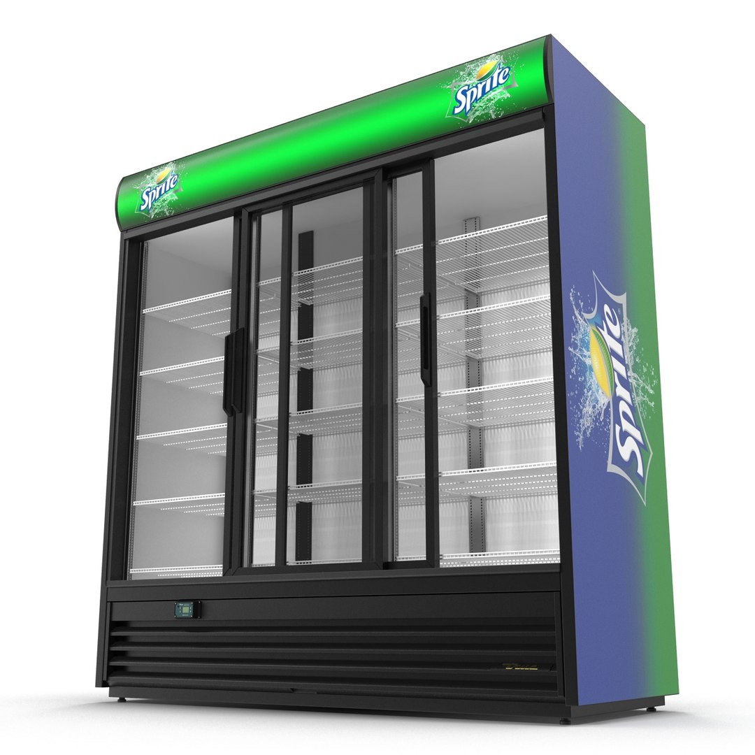 3ds Max Sprite Door Display Refrigerator