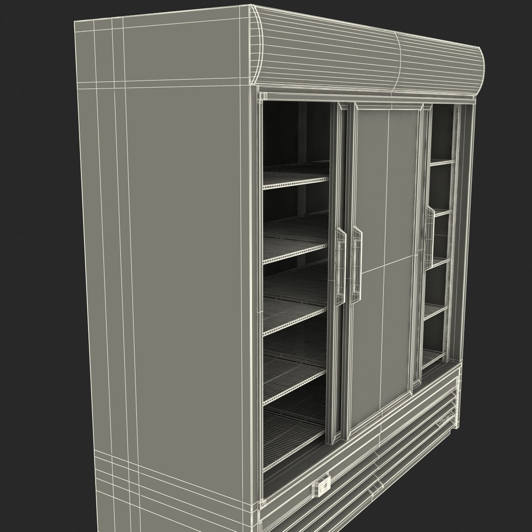 3ds Max Sprite Door Display Refrigerator