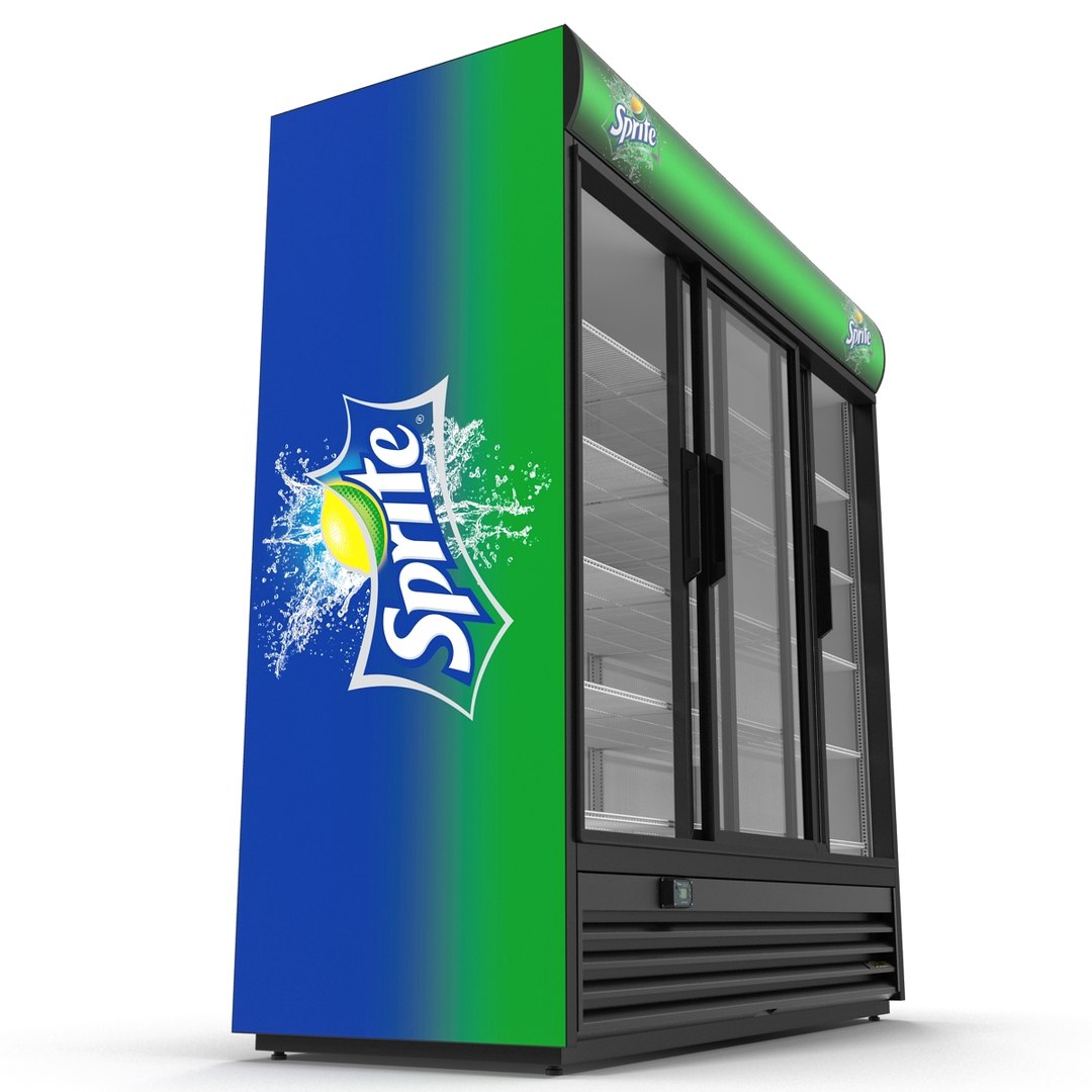 3ds Max Sprite Door Display Refrigerator