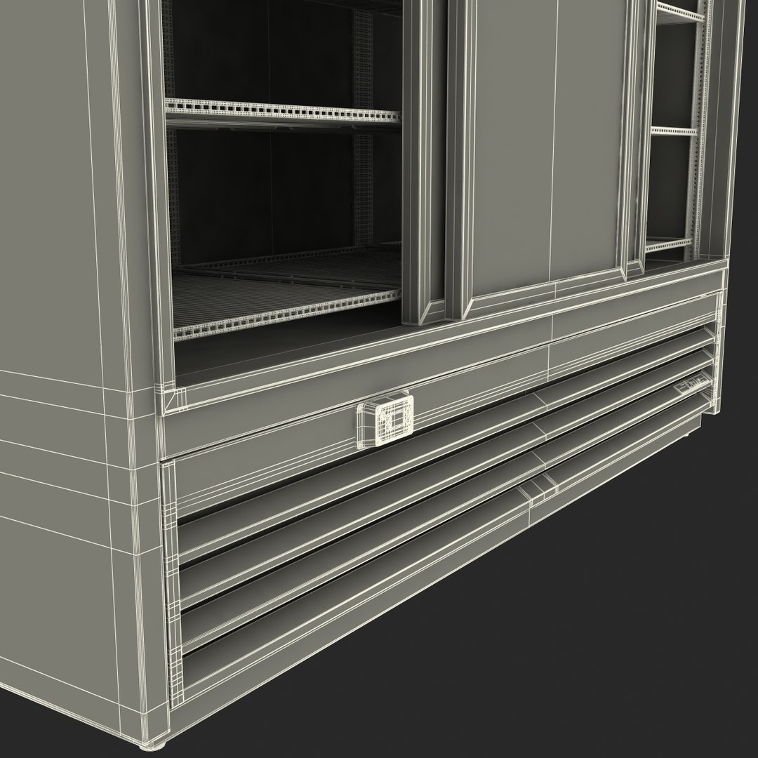 3ds Max Sprite Door Display Refrigerator