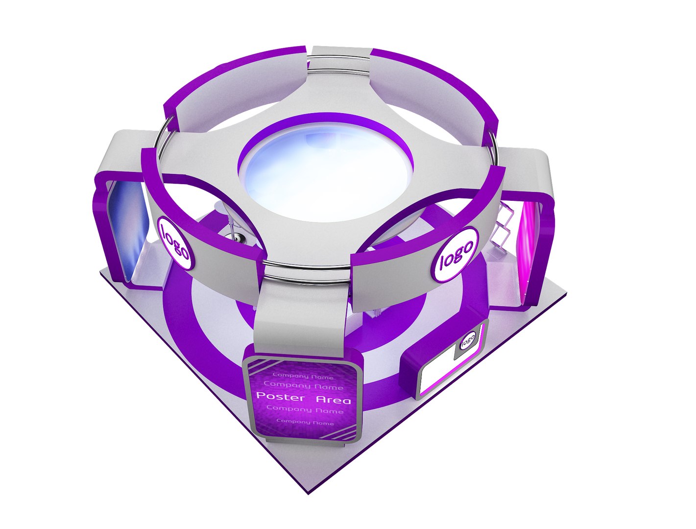 3D Booth Exhibition Stand A40b Mov Model - TurboSquid 2060322