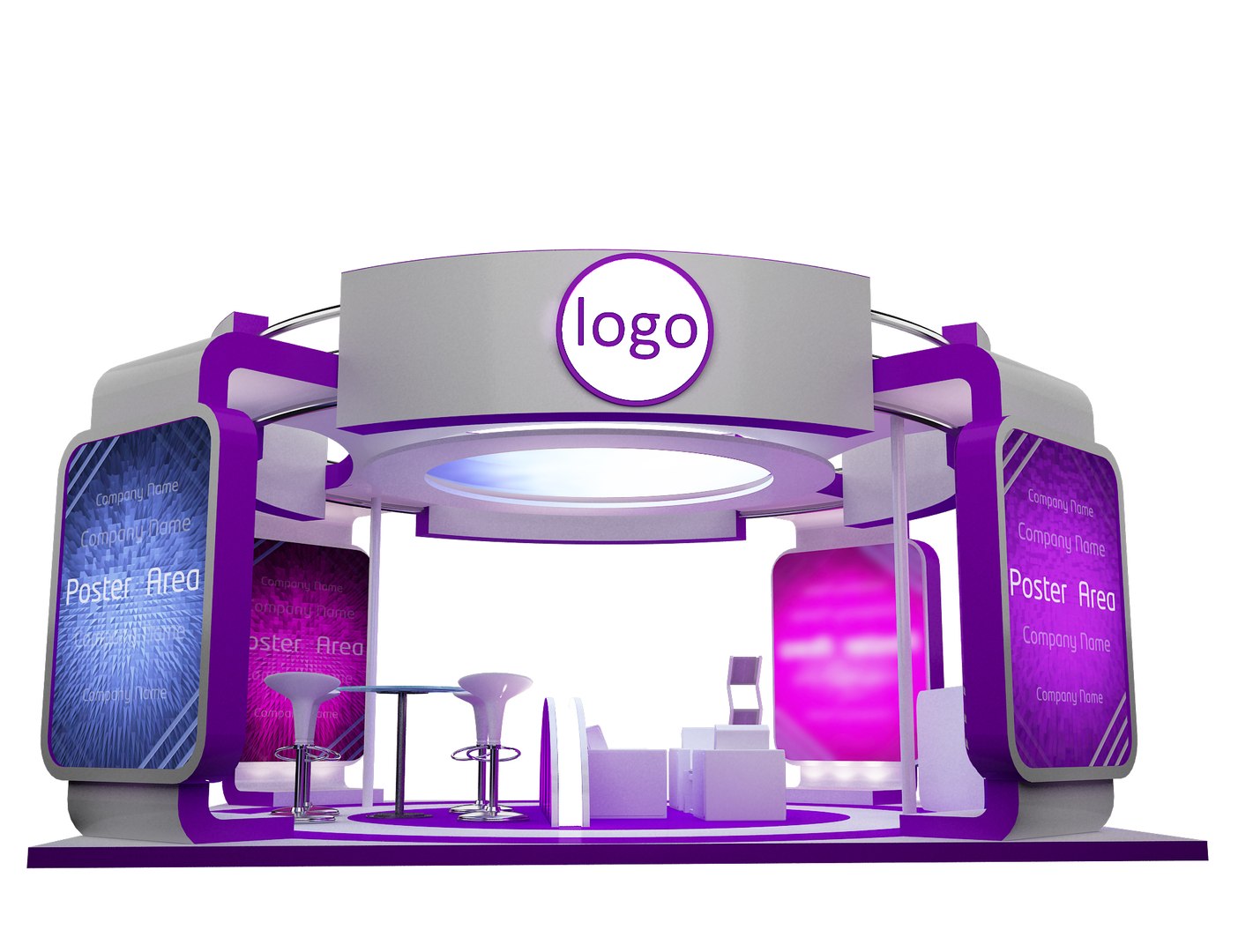 3D Booth Exhibition Stand A40b Mov Model - TurboSquid 2060322