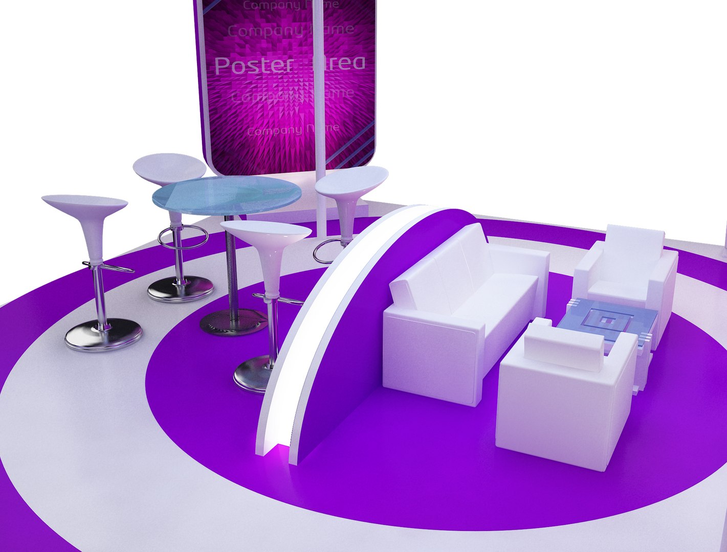3D Booth Exhibition Stand A40b Mov Model - TurboSquid 2060322