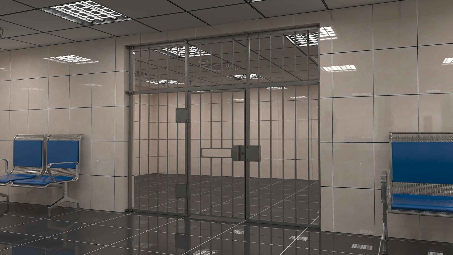 Prison And Visiting Room 3D Model - TurboSquid 2343299