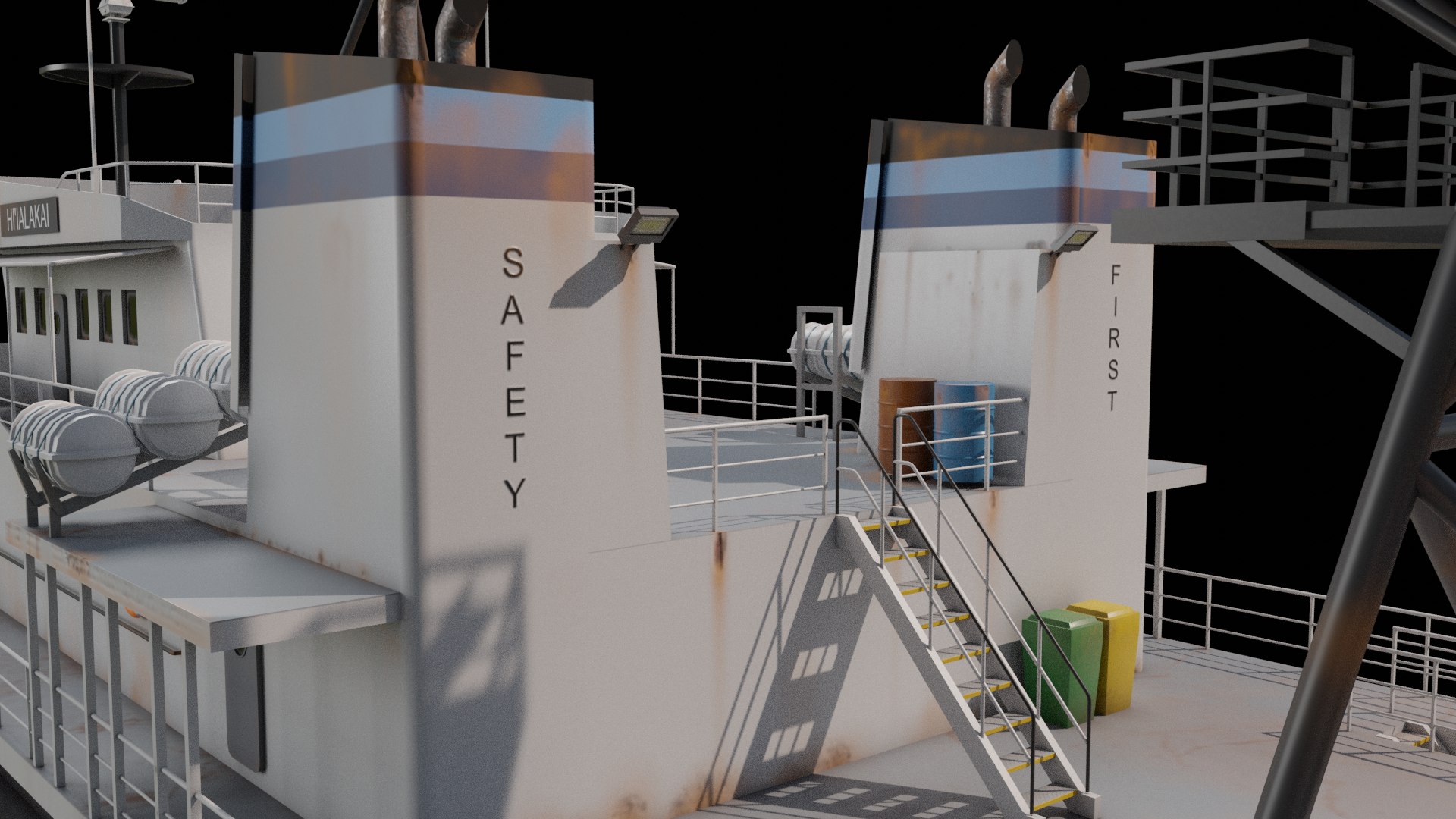 3D Oceanographic Research Ship NOAAS HIIALAKAI - TurboSquid 2107586