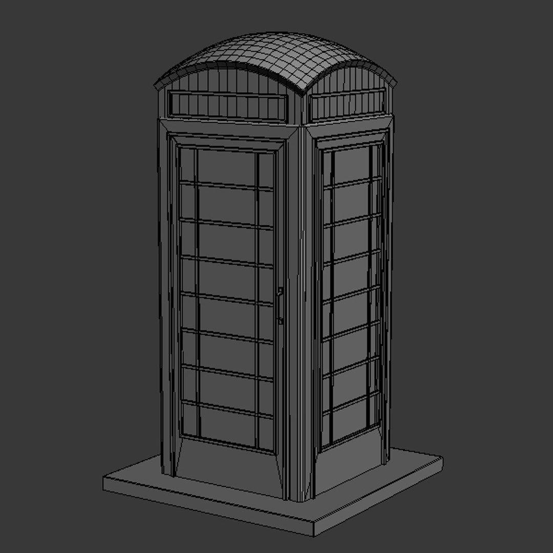 3d Phone Booth Model