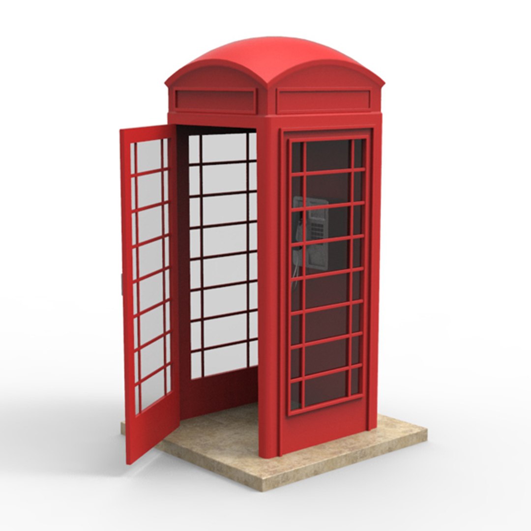 3d Phone Booth Model