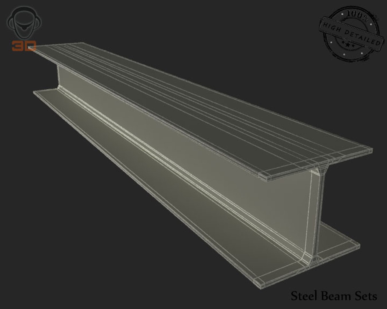 3d Steel Beam Sets Model