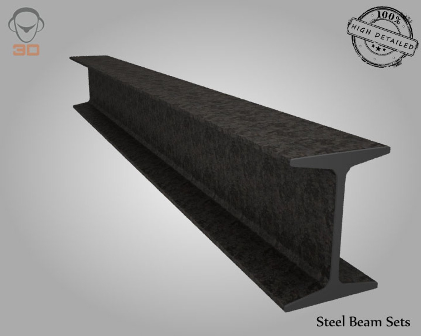 3d Steel Beam Sets Model