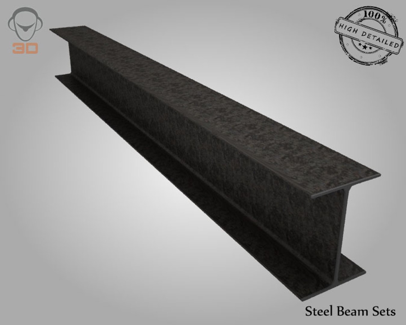 3d Steel Beam Sets Model