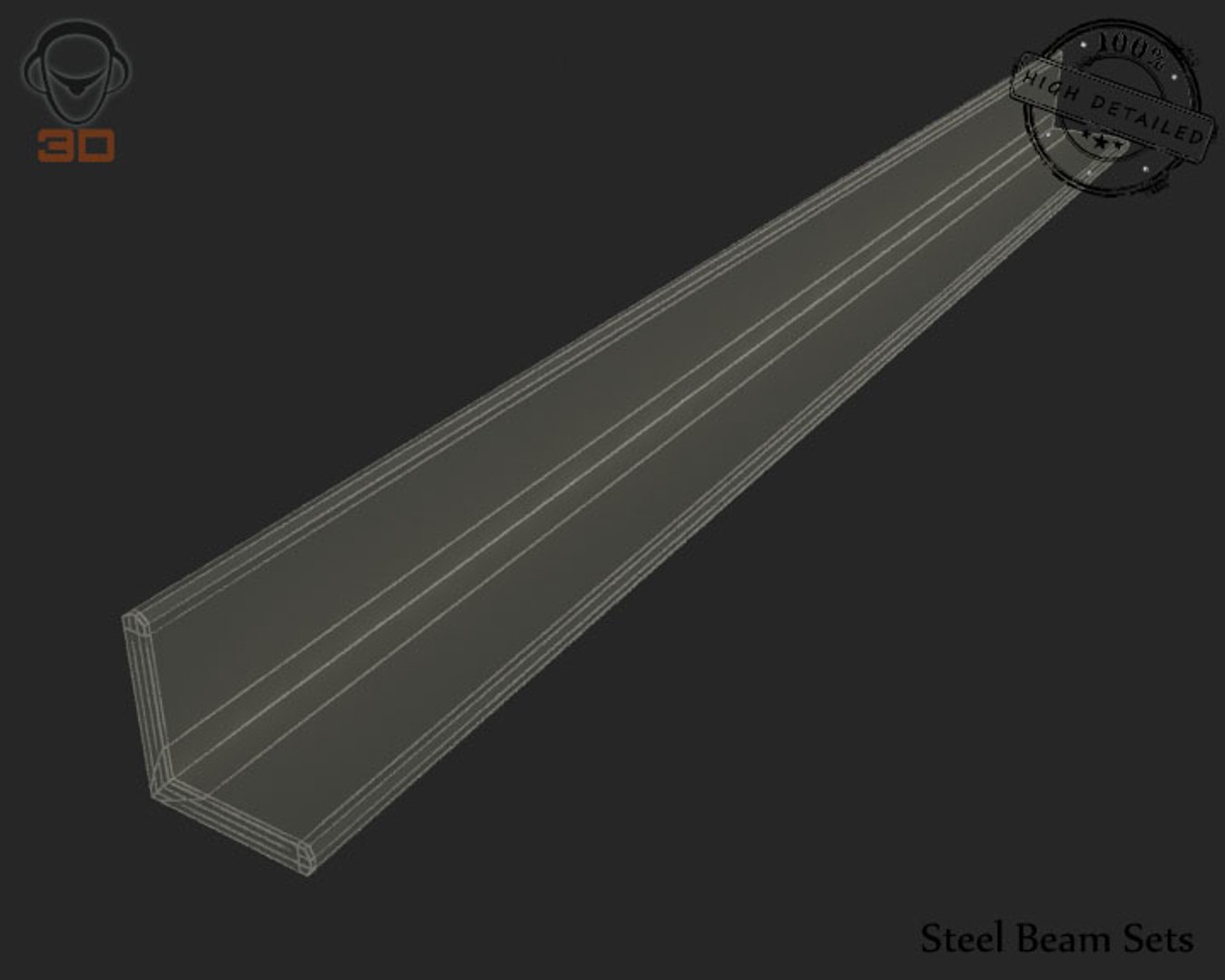 3d Steel Beam Sets Model