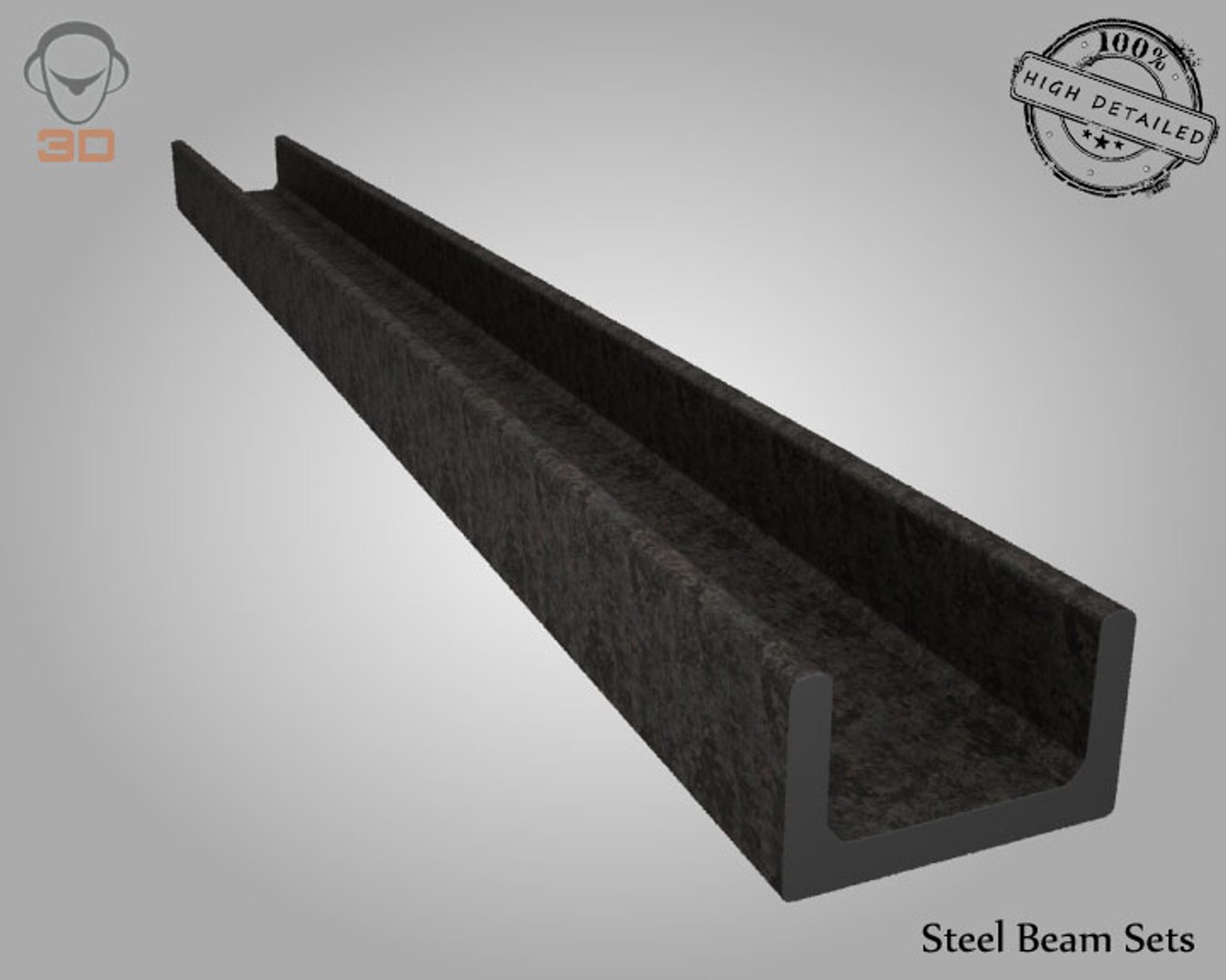 3d Steel Beam Sets Model