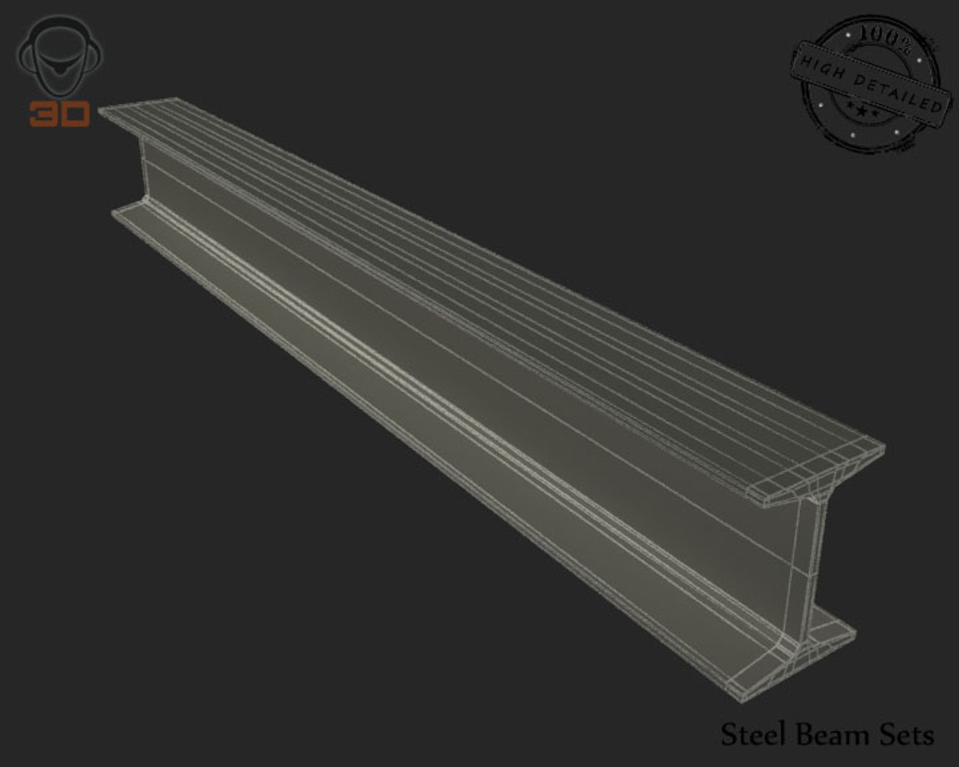 3d Steel Beam Sets Model