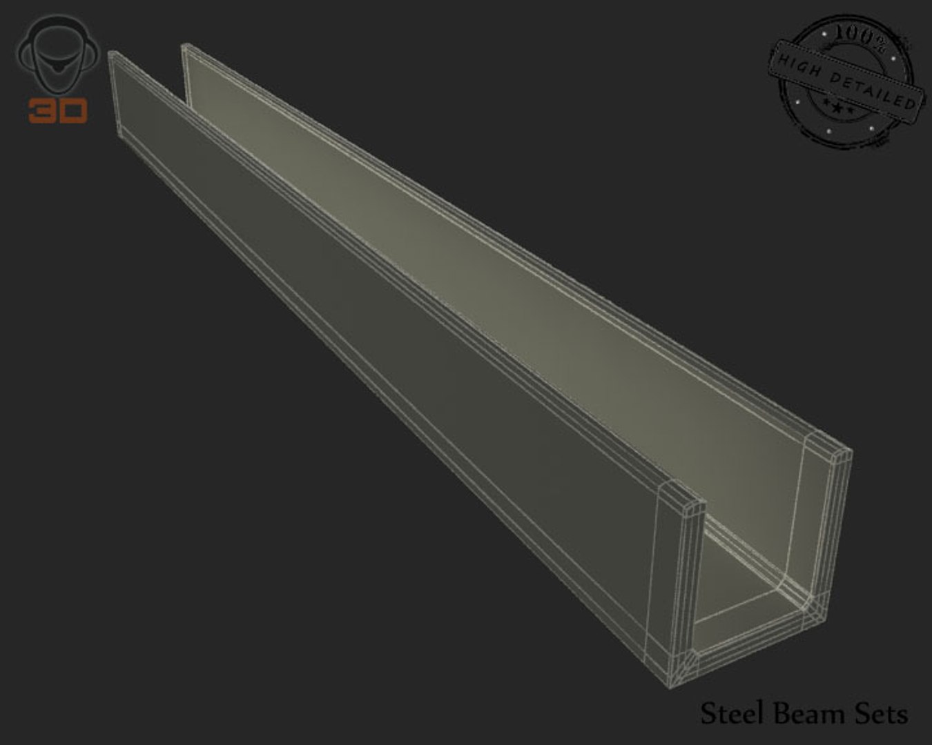 3d Steel Beam Sets Model