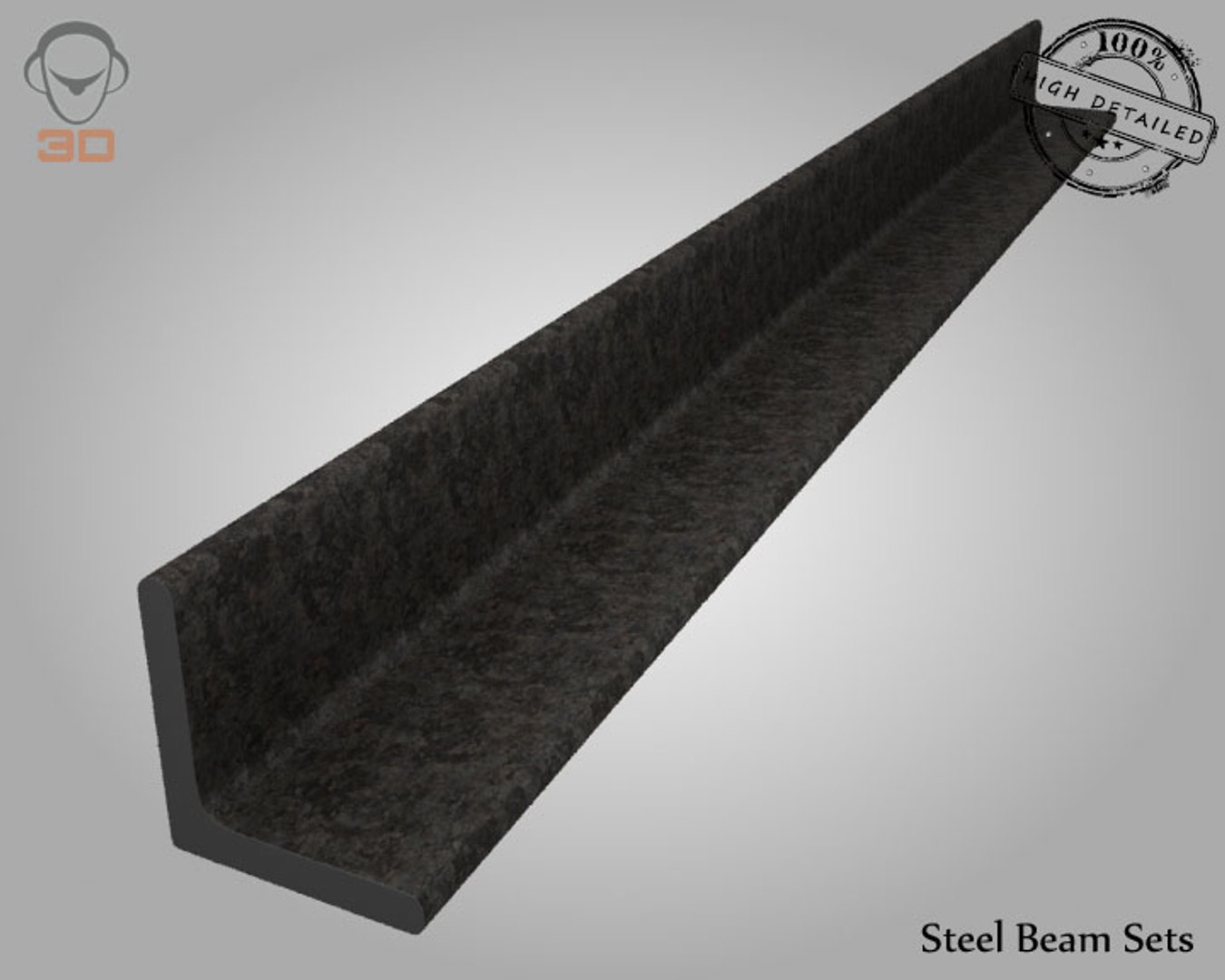 3d Steel Beam Sets Model