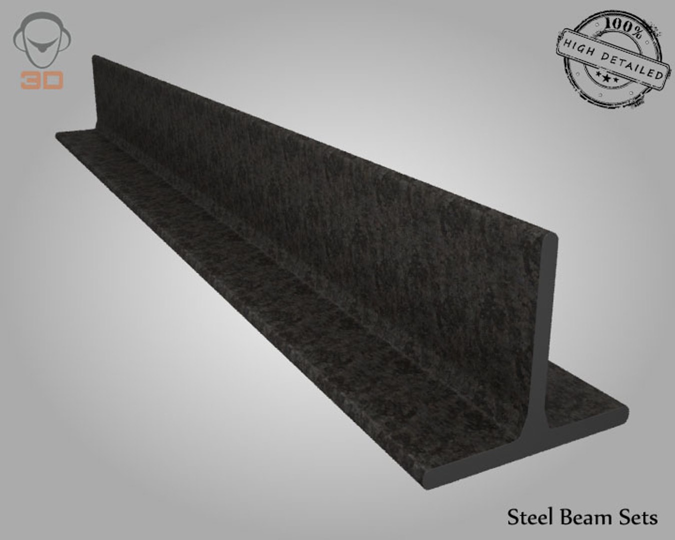 3d Steel Beam Sets Model