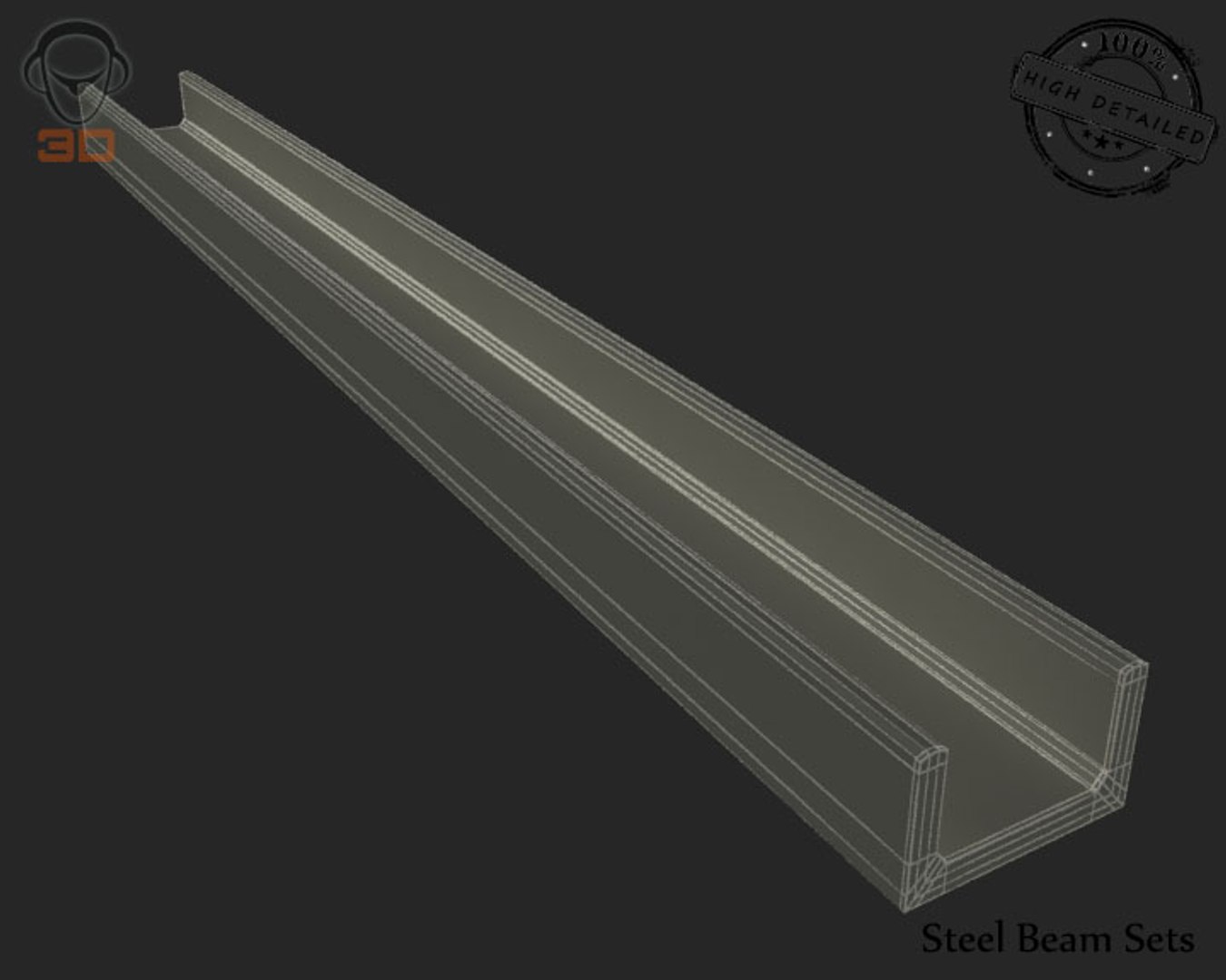 3d Steel Beam Sets Model