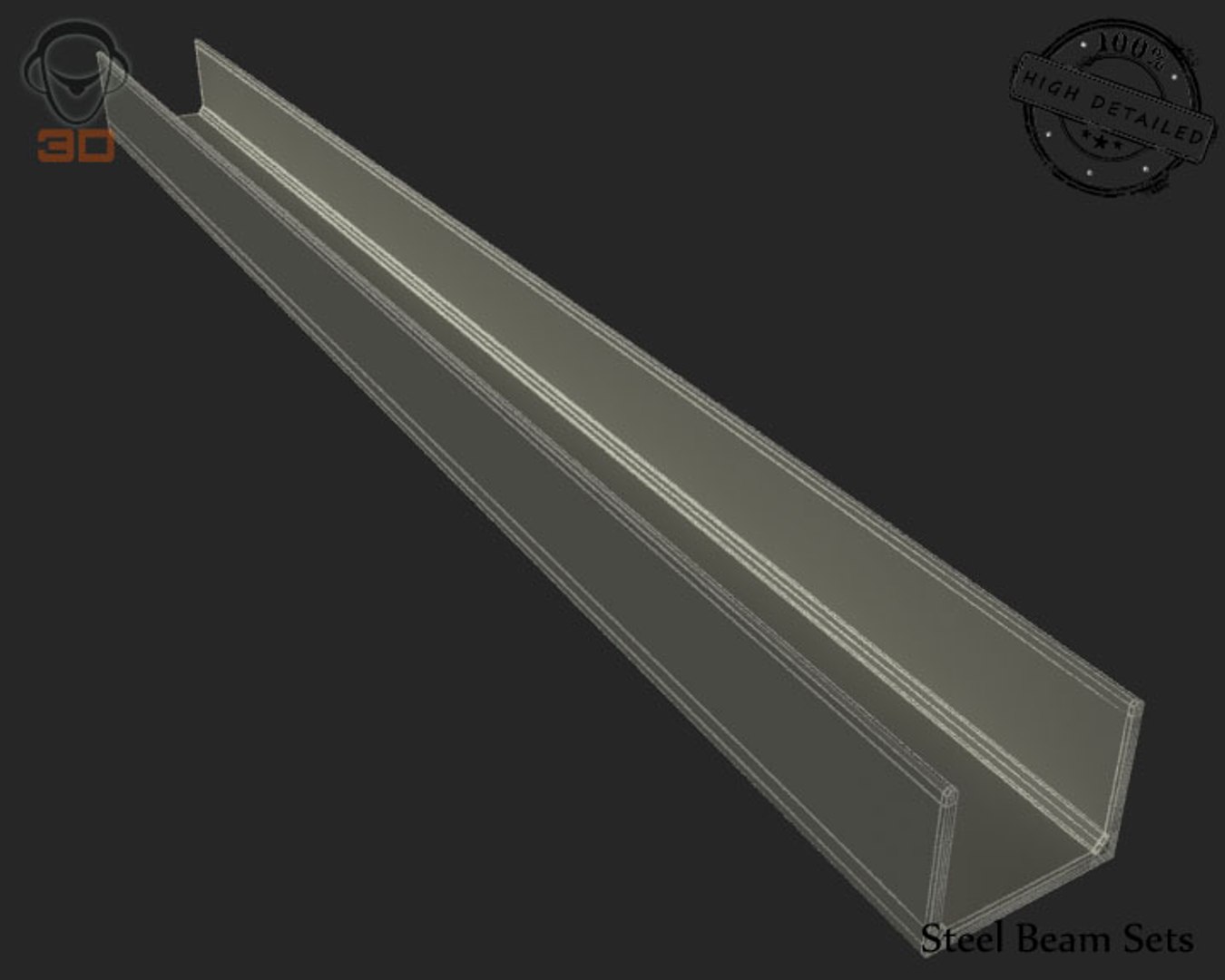 3d Steel Beam Sets Model