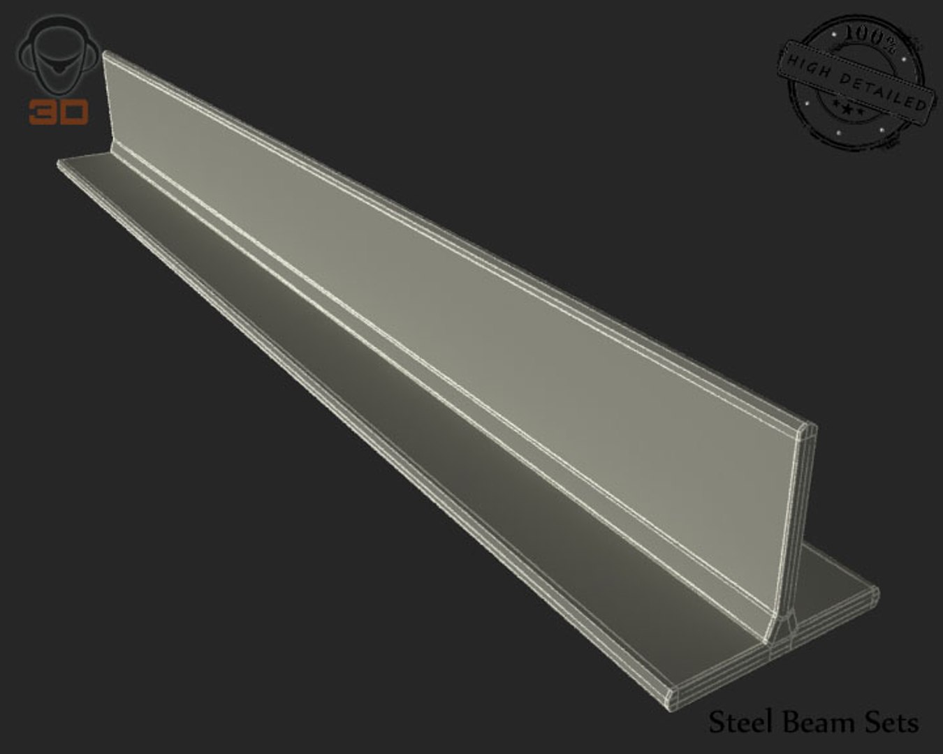3d Steel Beam Sets Model