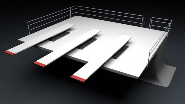 3d platform diving springboard