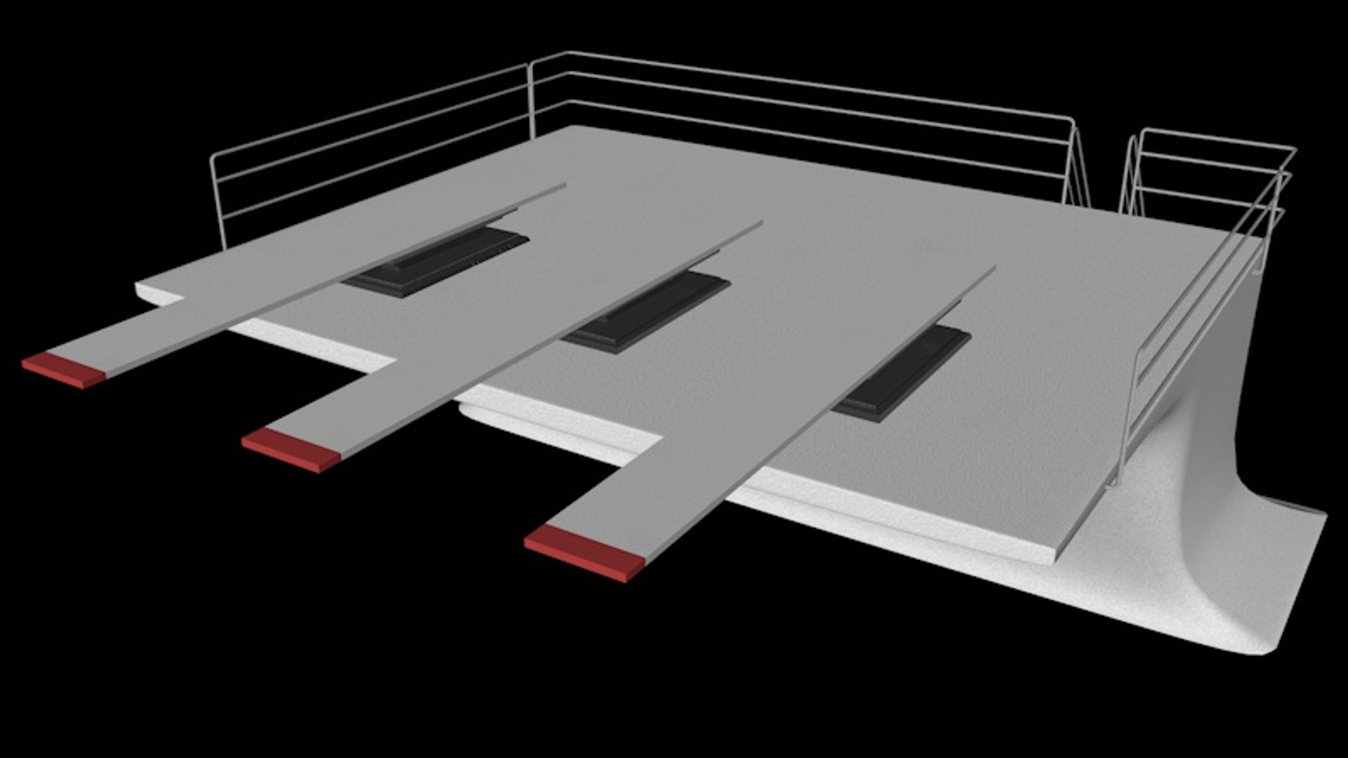 3d Platform Diving Springboard
