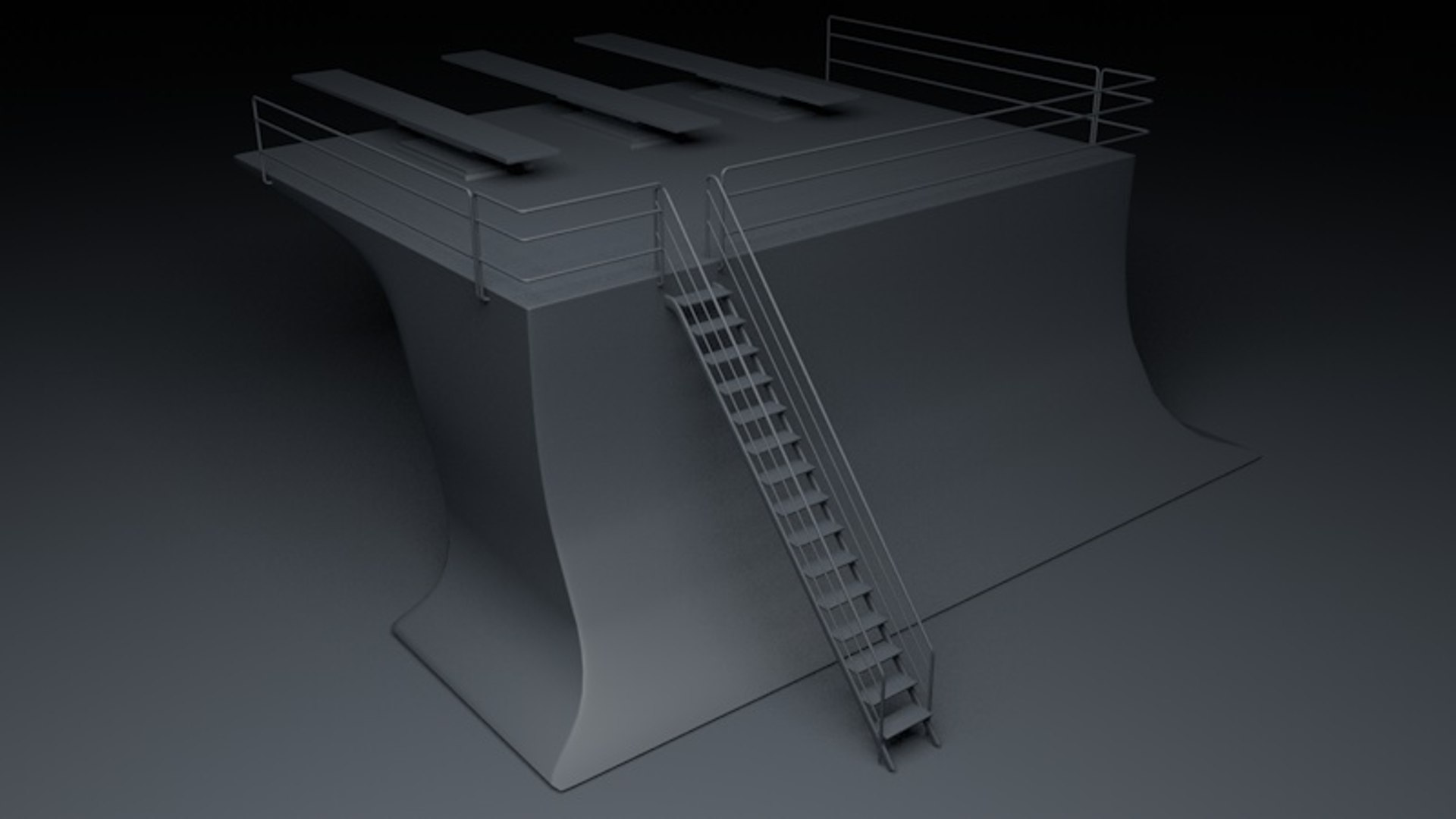 3d Platform Diving Springboard