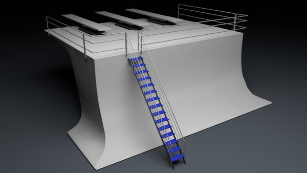 3d platform diving springboard