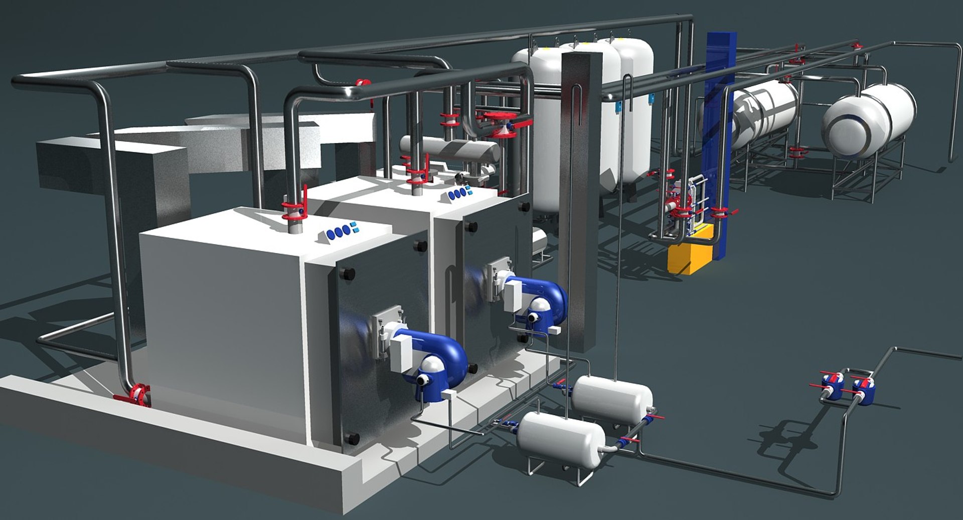 Obj Industrial Boiler Room