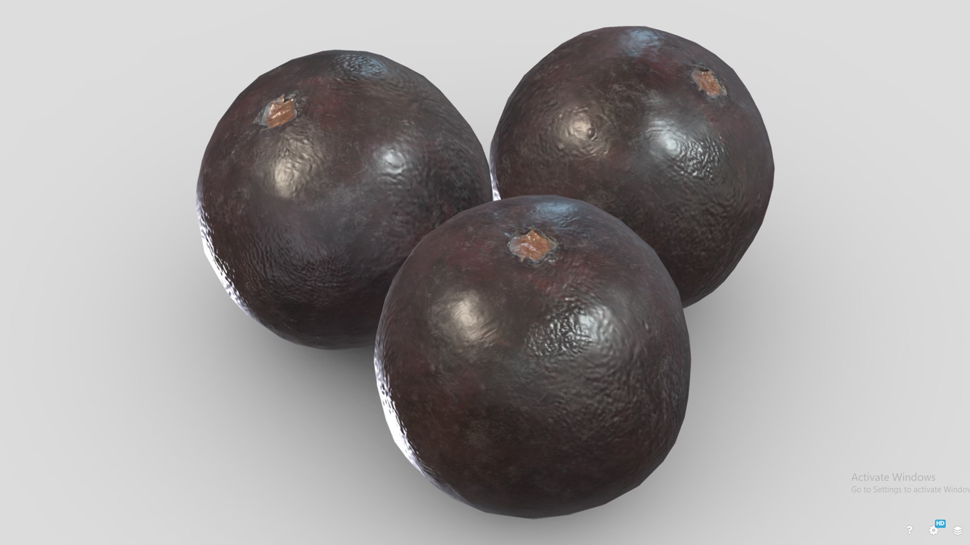 3D Acai Berry Fruit Low Poly - TurboSquid 2317513