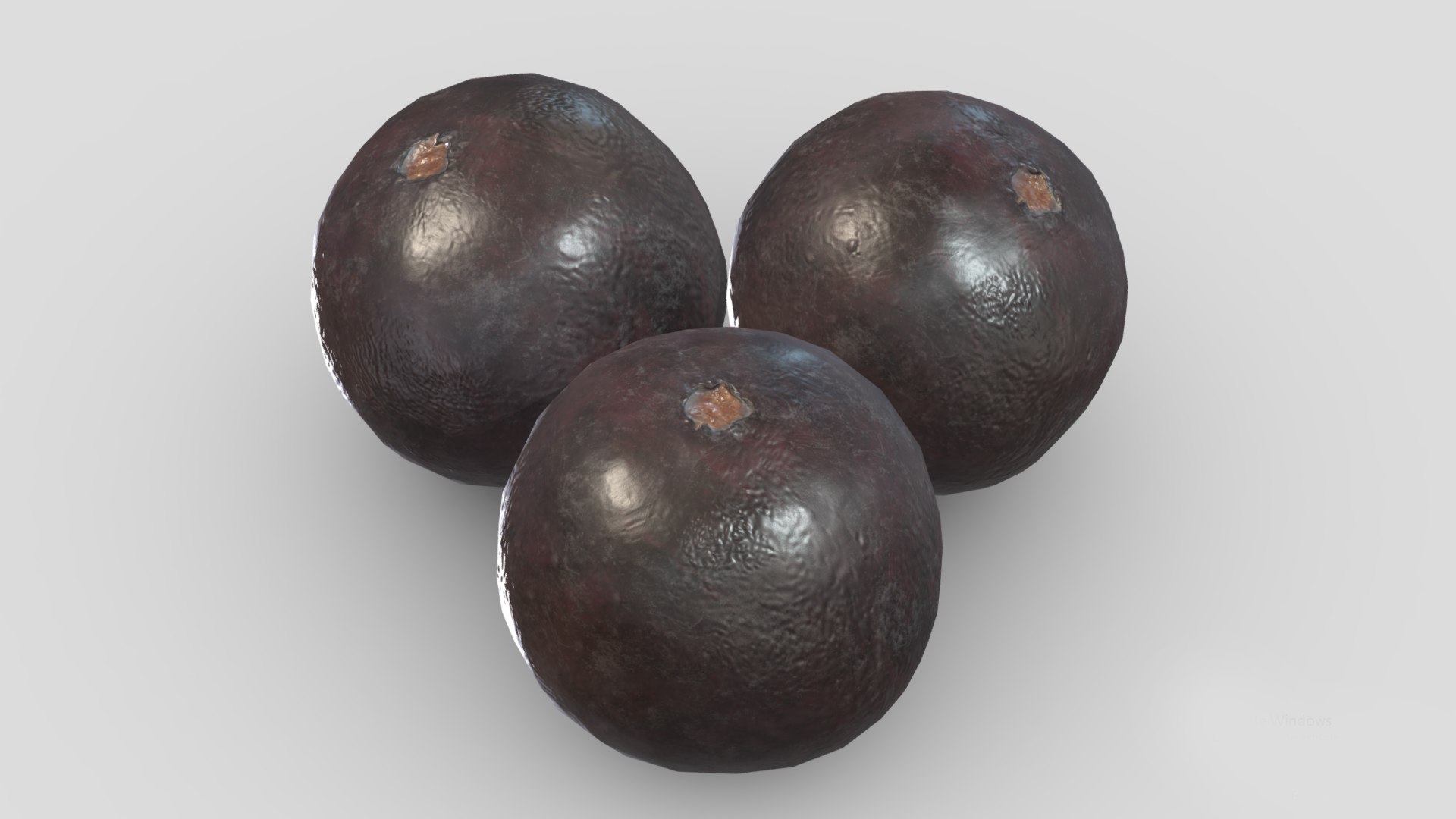 3D Acai Berry Fruit Low Poly - TurboSquid 2317513