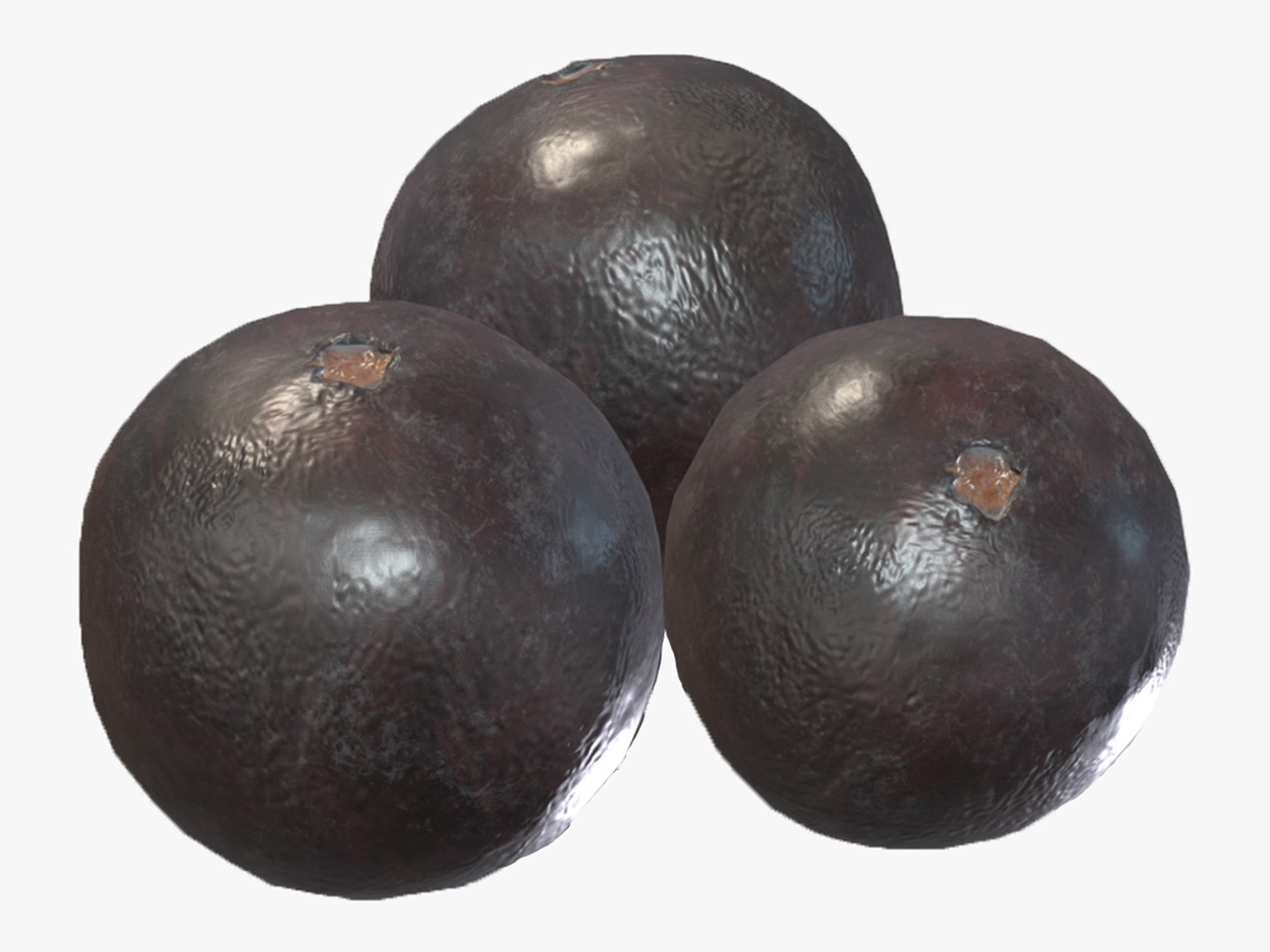 3D Acai Berry Fruit Low Poly - TurboSquid 2317513