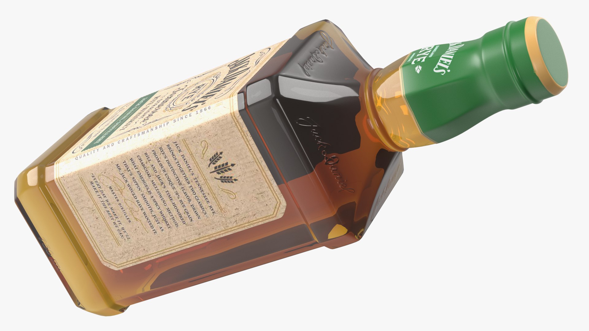 Jack Daniels Tennessee Rye Whiskey 3D Model - TurboSquid 2144500