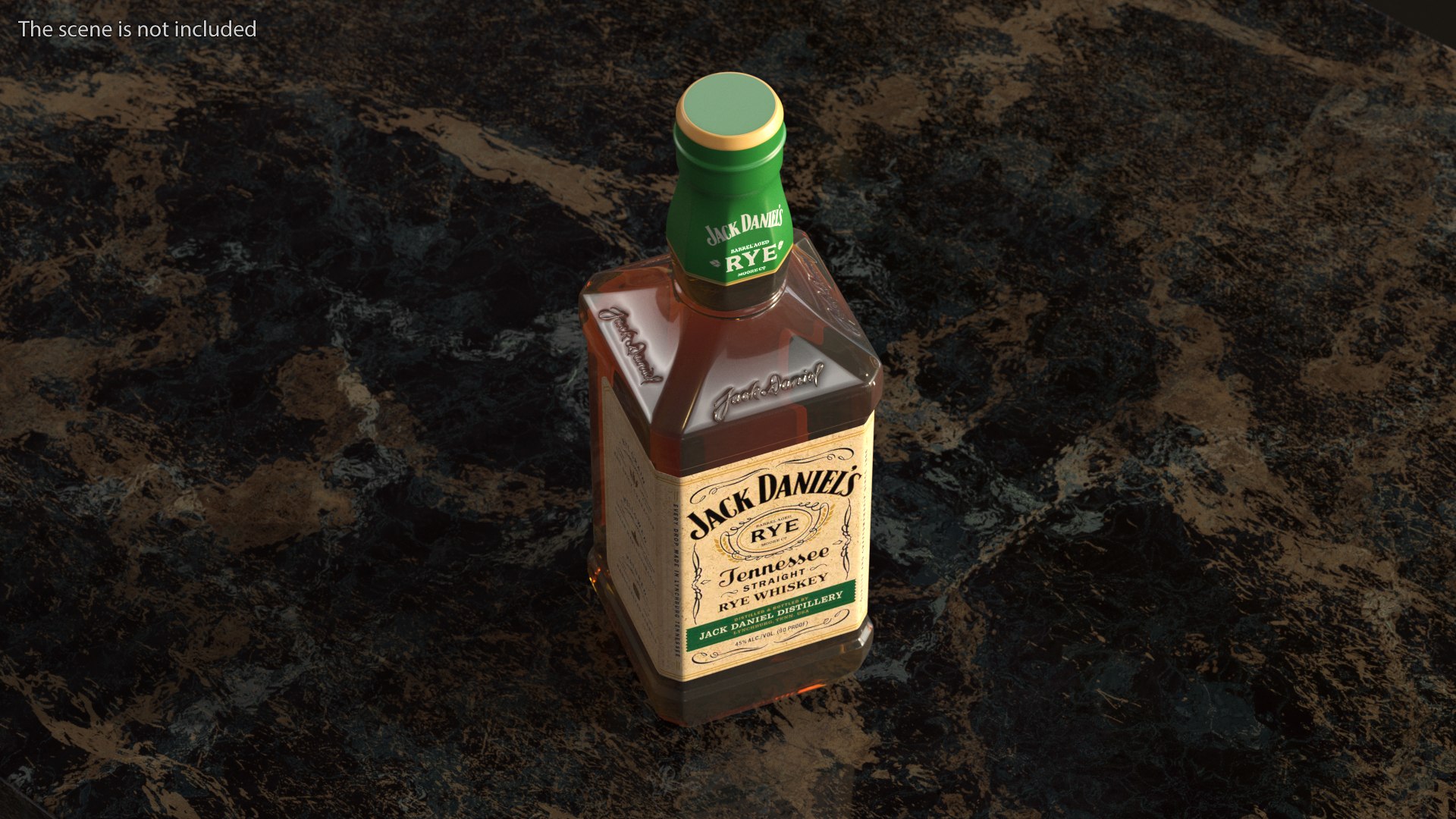 Jack Daniels Tennessee Rye Whiskey 3D Model - TurboSquid 2144500