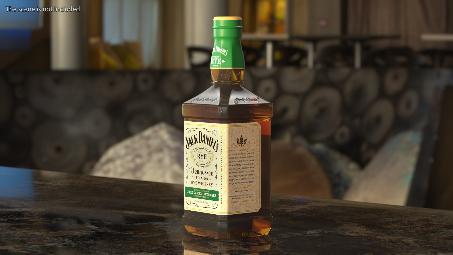 Jack Daniels Tennessee Rye Whiskey 3D Model - TurboSquid 2144500